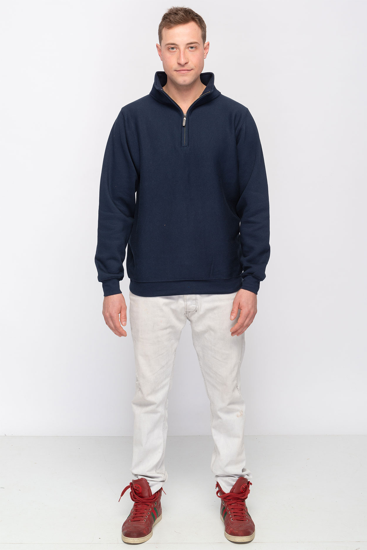 935 – ADULT UNISEX HEAVY WEIGHT QUARTER ZIP JACKET – MillTex Sportswear